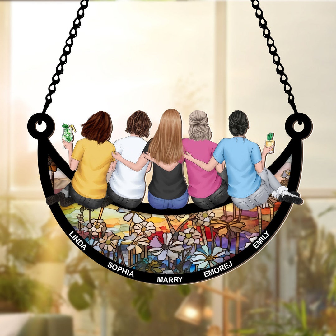 Friends Are Like Stars, Bestie Personalized Window Hanging Suncatcher ...