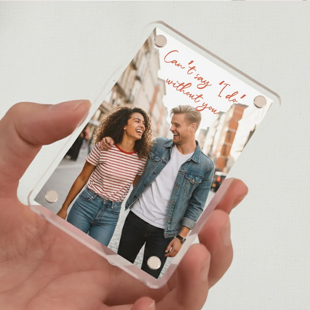 Custom Acrylic Fridge Magnetic Photo Frame With Personalized Photos ...