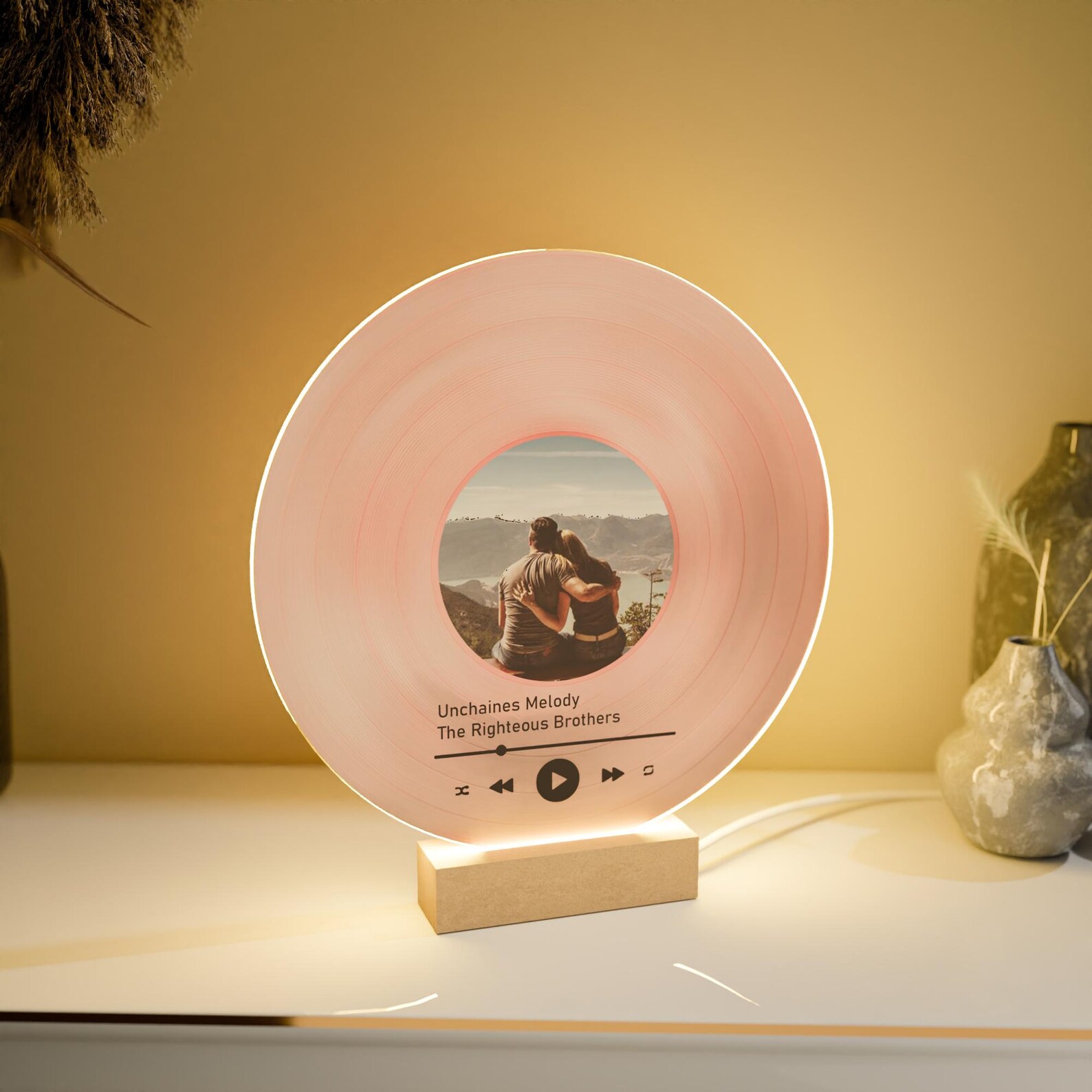 Personalized Vinyl Record With Photo, Vinyl Record With Led, Song ...