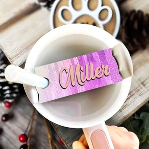 Personalized Tumble Name Tag 40oz/30oz Custom Name Tags for Cup Lids ...