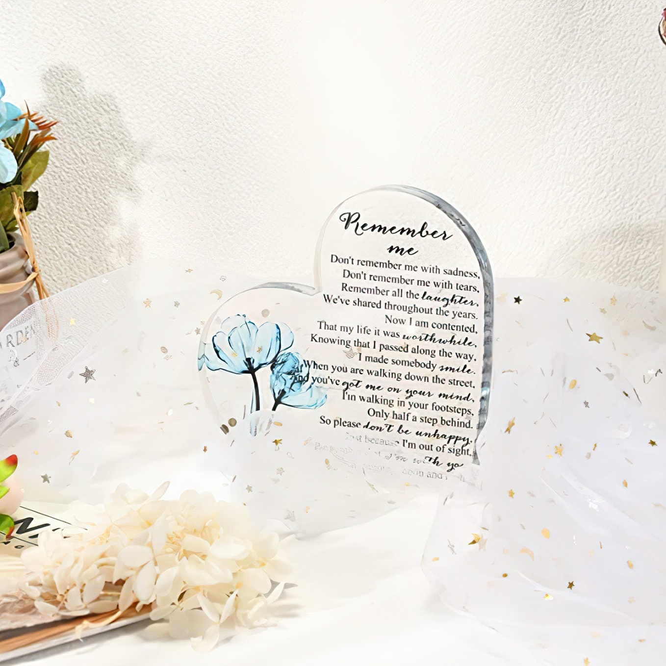 Personalized Sympathy Gifts Heart Shape Memorial Bereavement Gifts ...