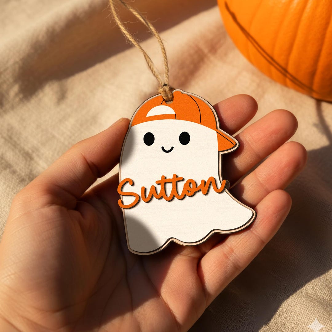 Custom Halloween Trick or Treat Bag Name Tag, Boo Basket Tag, Halloween ...
