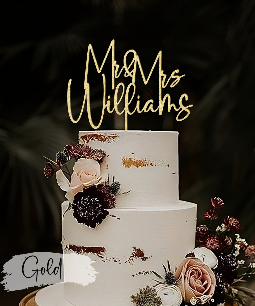 Personalized Wedding Cake Toppers| Customize Your Own Anniversary Cake ...