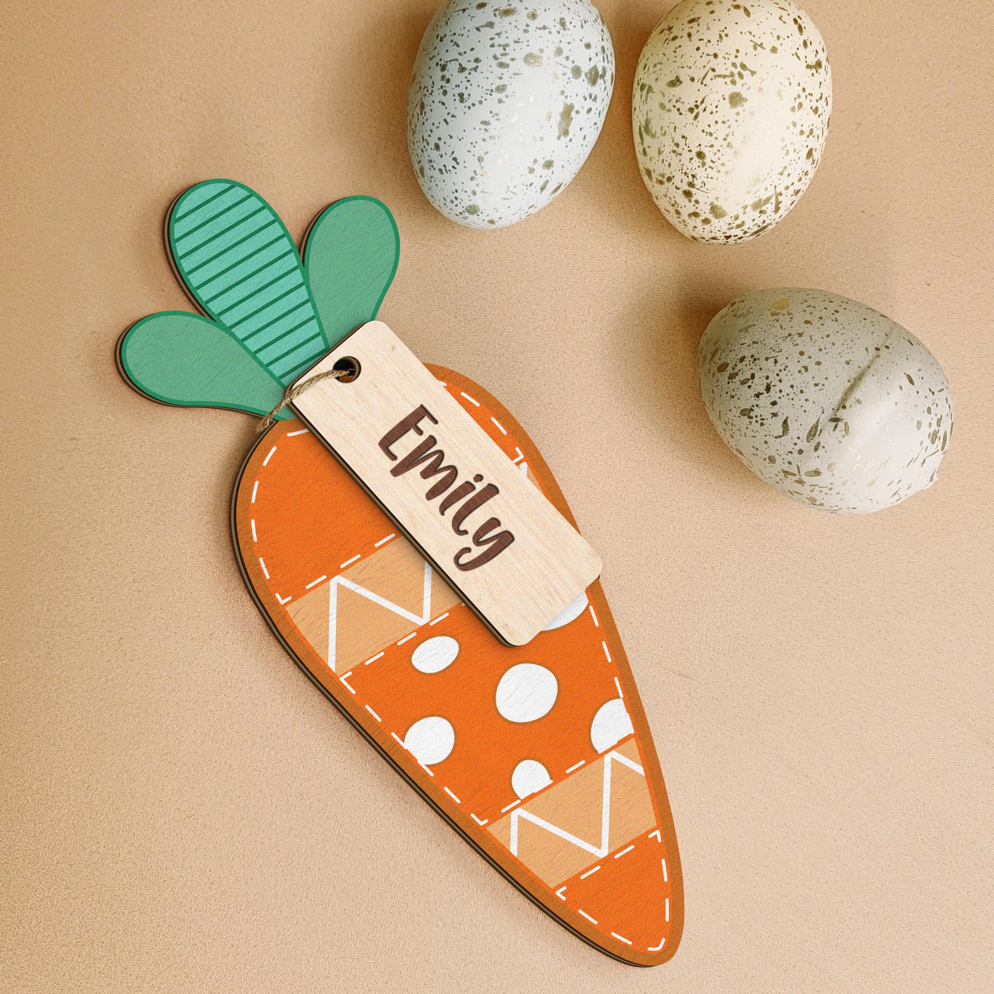 Personalized Carrot Easter Basket Tags| Easter Name Tags for Grandkids ...