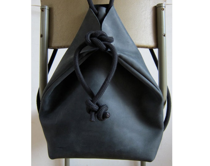 Rucksack | Handbag Black Minimal Style - Etsy