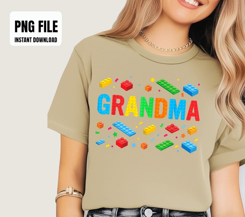 Grandma Master Builder Building Bricks Blocks Family Sublimation Design ...