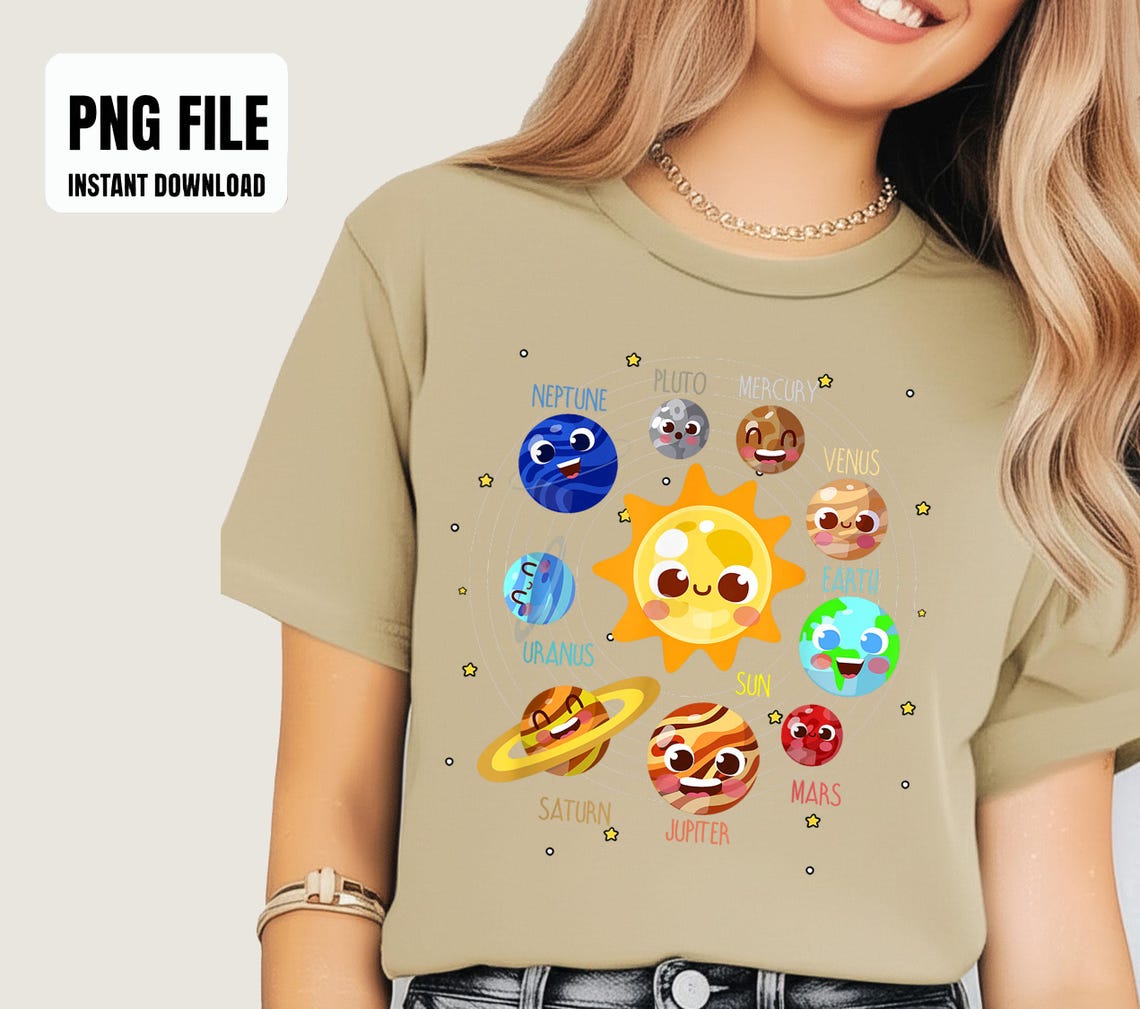 Cute Solar System Planet Space Kids Future Astronaut Pluto Sublimation ...