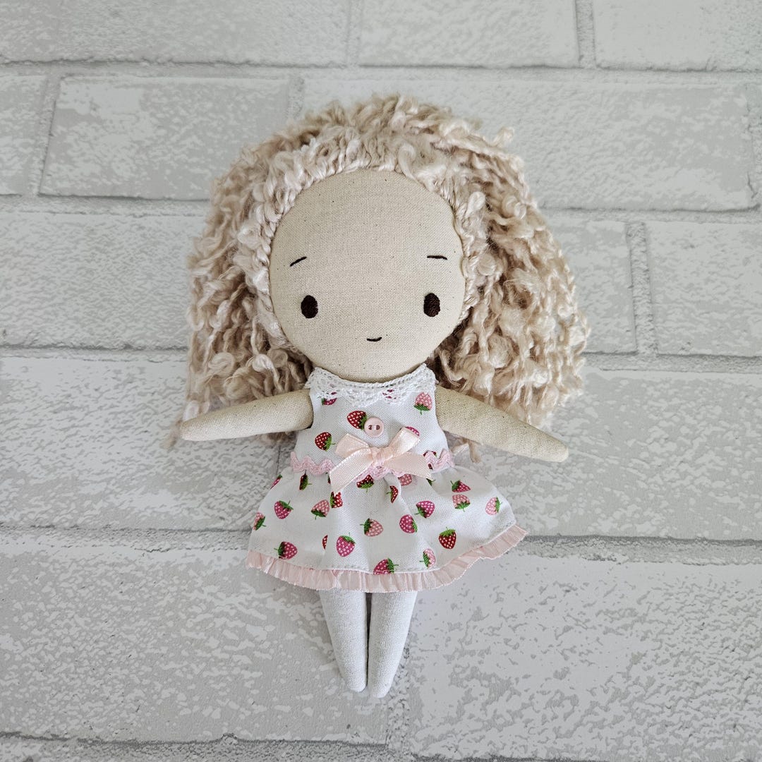 Strawberry Handmade Ragdoll Soft Doll Primitive Doll - Etsy