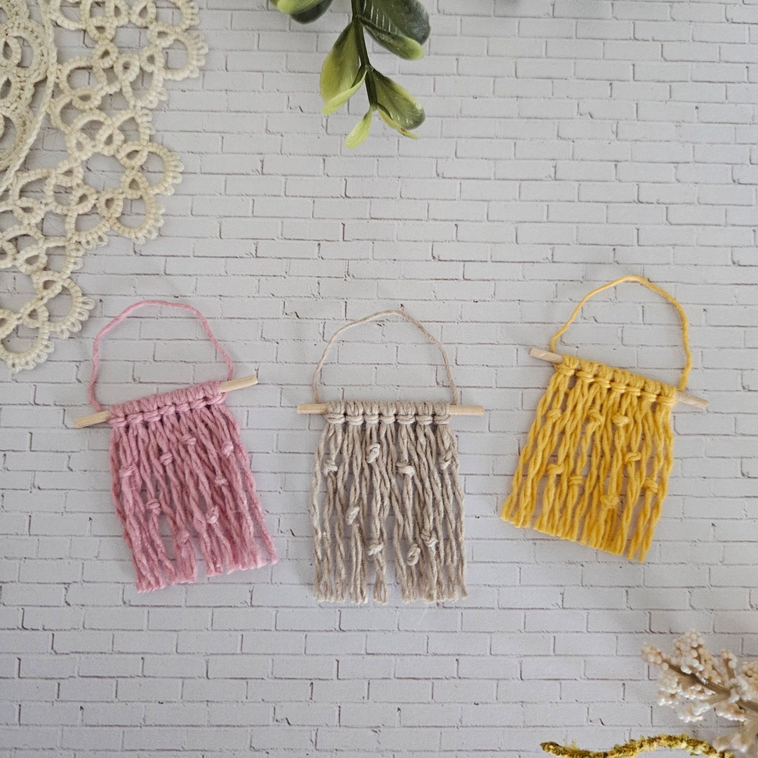 Mini Macreme Decoration for Dollhouse Miniature Boho Wall Hanging ...