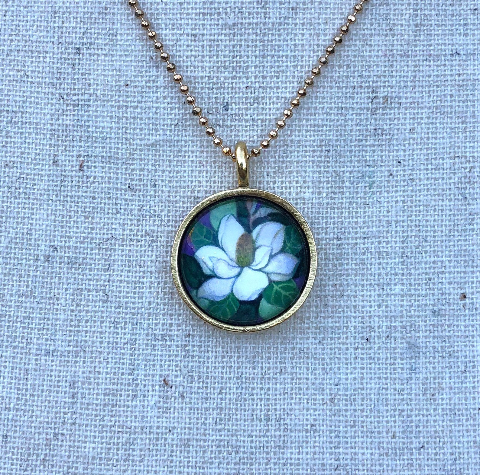 Magnolia Necklaceflower Jewelry Giftnature Pendant for - Etsy