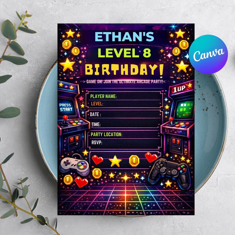 Arcade Card - Etsy