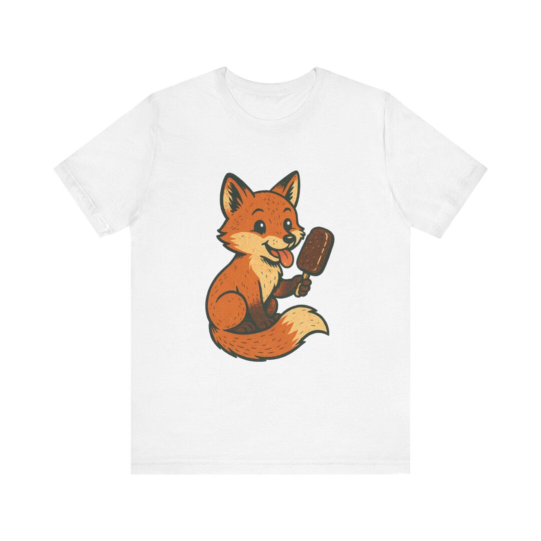 Fox With Ice Cream Bar Vintage 90s Tee - Etsy