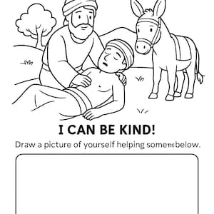 Be Kind - Bible Verse Coloring Sheet and Activity - Etsy