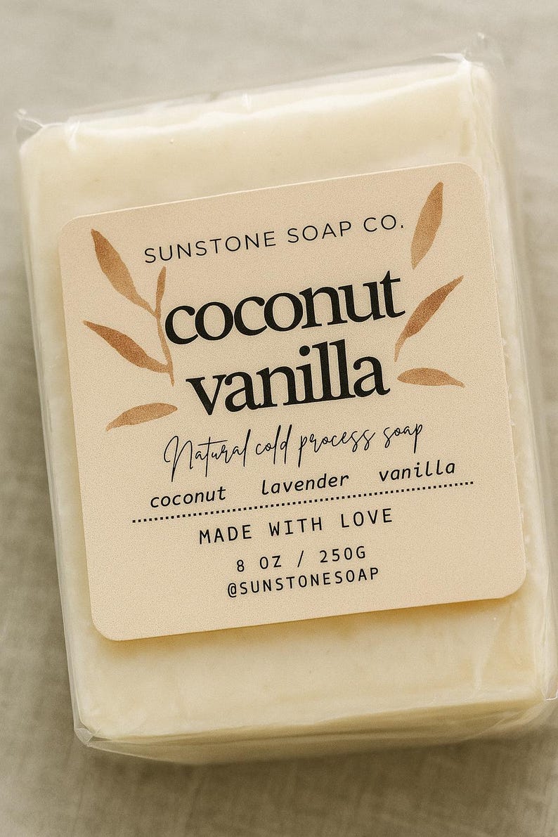 Editable Square Soap Label Sticker Template – Canva Skincare Packaging ...