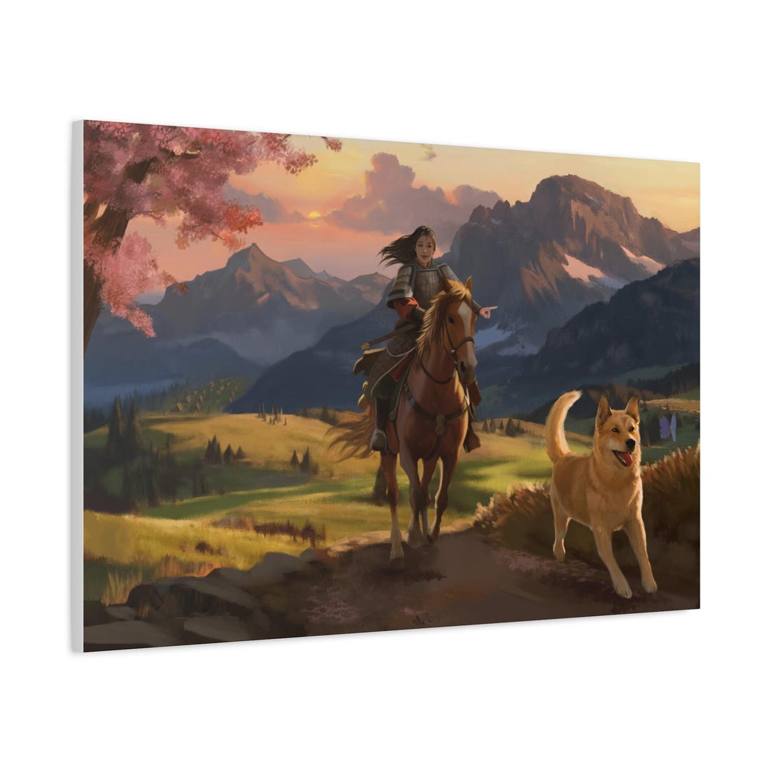 Mulan, Ancient Chinese Heroine, Chinese Woman Asian Painting, Unframed ...