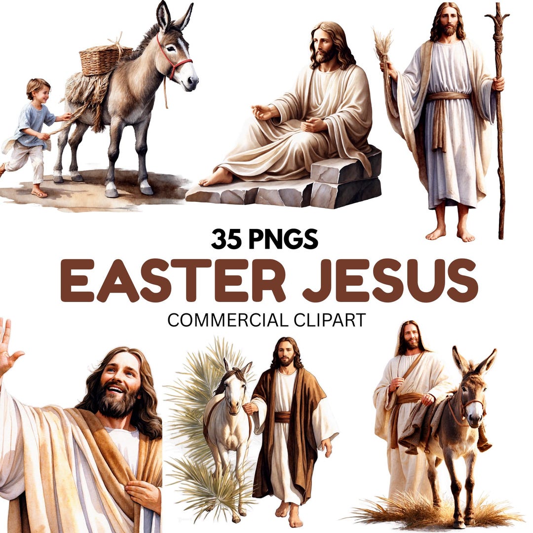 Watercolor Jesus Clipart for Sunday School – Easter Resurrection PNG ...