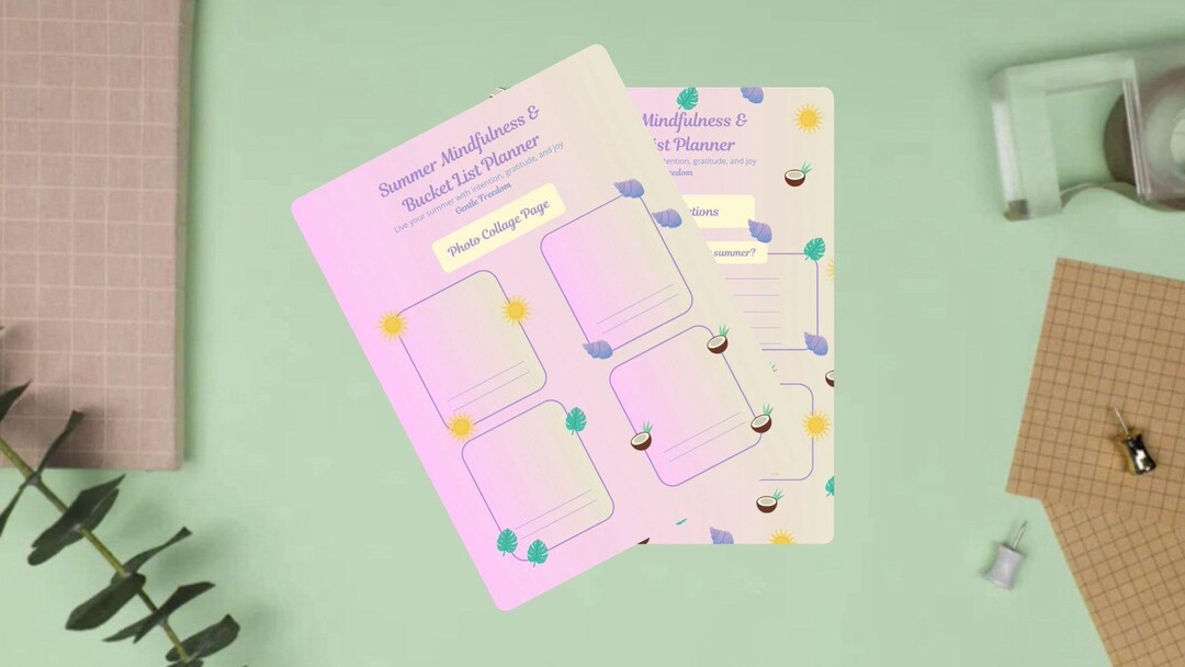 Gentle Freedom: Summer Bucket List PDF | Mindful Summer Planner ...