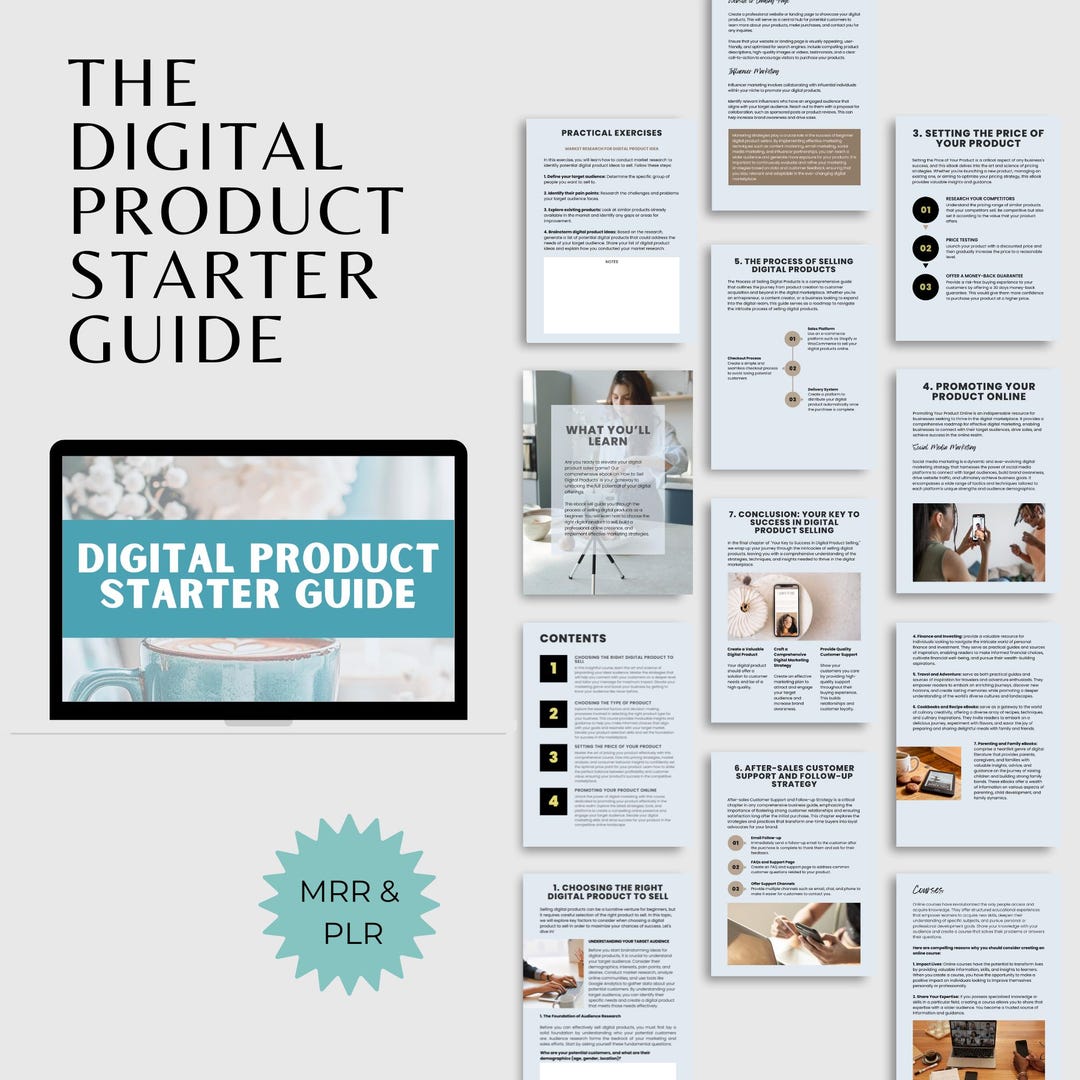 Digital Product Starter Guide, Master Resell Rights, Faceless Marketing ...