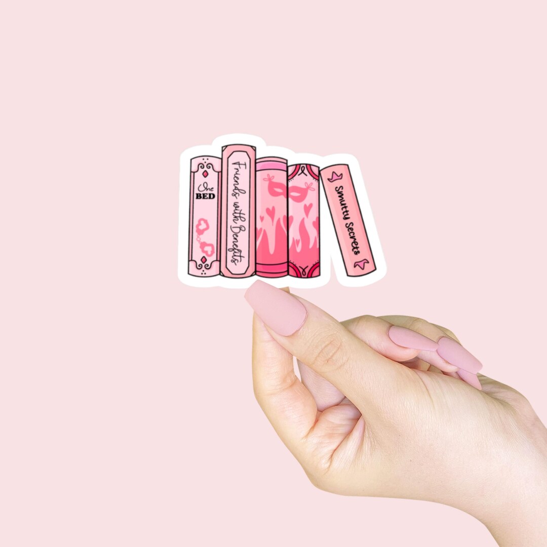 Smut Spicy Reader Bookstack Sticker, Cute Romance Smut Extra Spicy ...