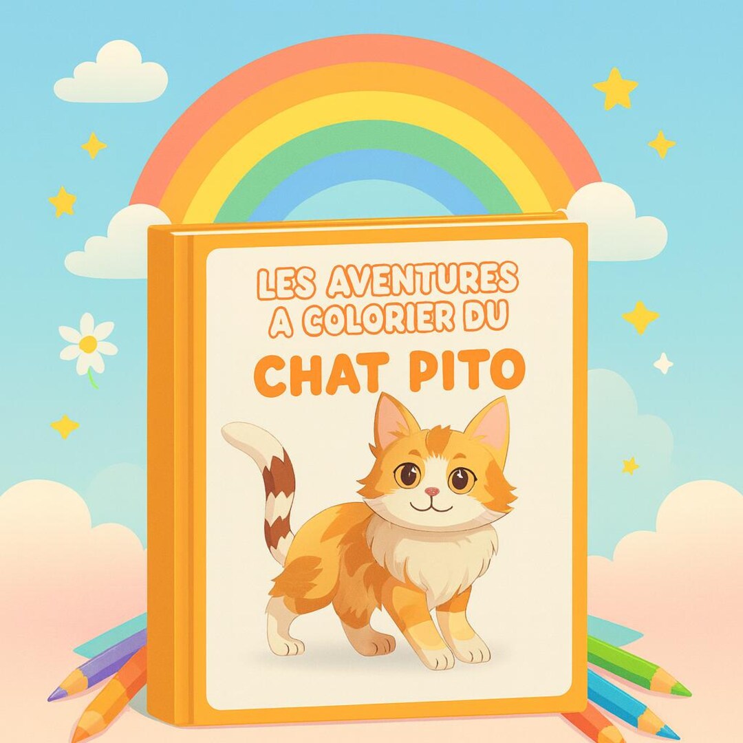 The Coloring Adventures of Pito the Cat - Etsy