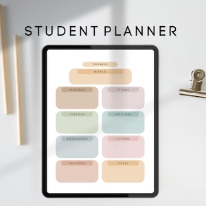 Undated Student Planner Printable: Weekly Academic Schedule (PDF ...