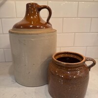 Vintage Robinson Ransbottom Stoneware Pottery Hand Painted Blue Sponge ...