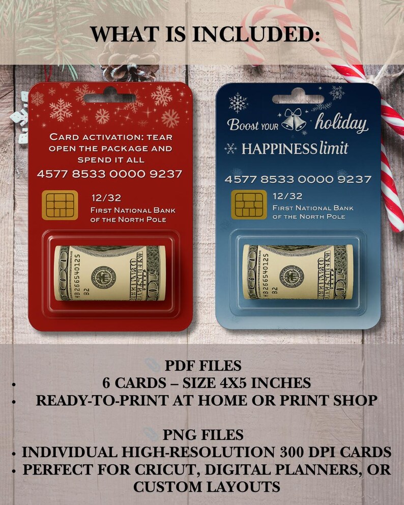 Funny Christmas Money Holder | Gag Gift Card Template (digital Download ...