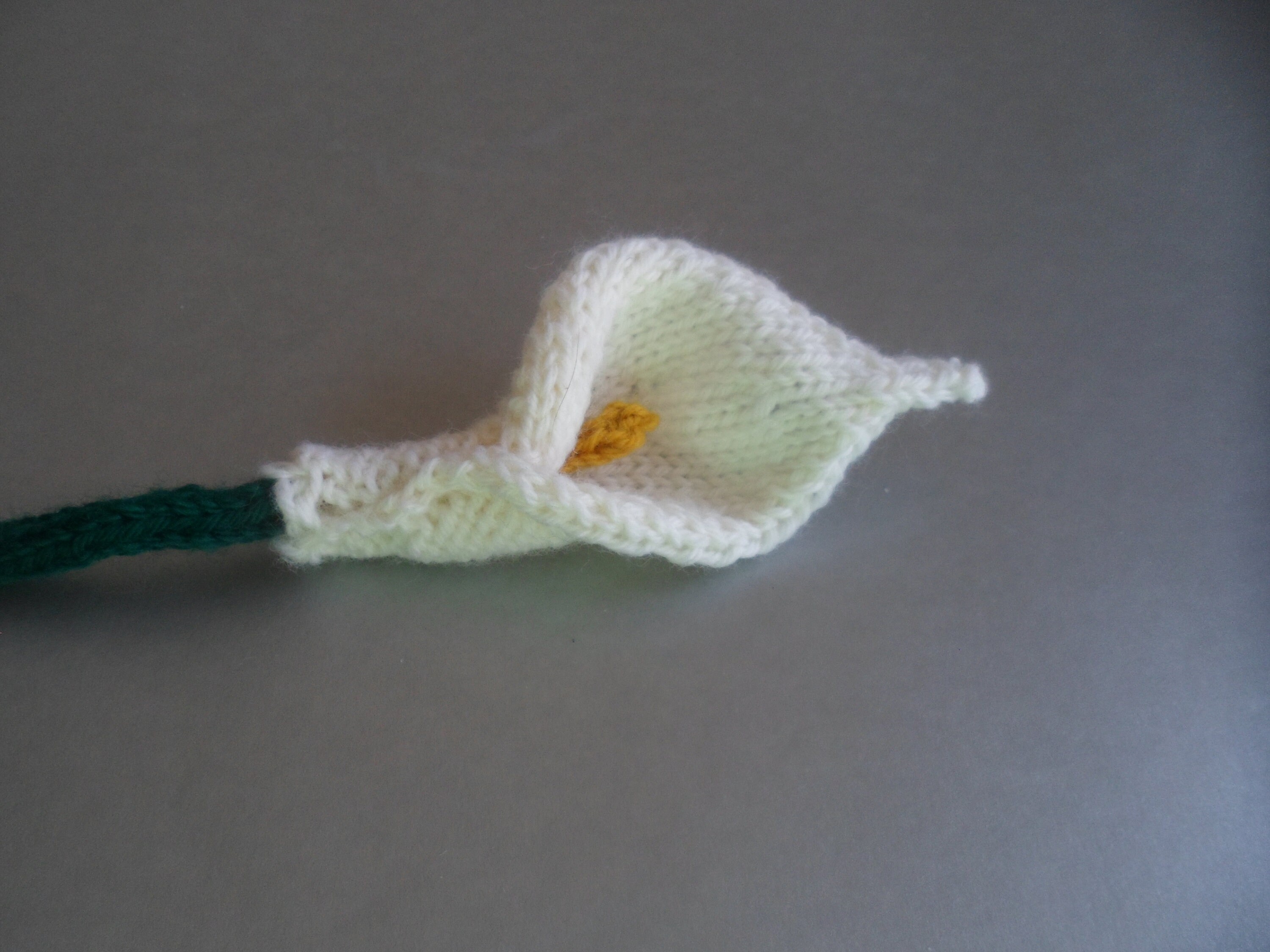 Calla Lily Lariat Scarf / Necklace or Curtain Tie-back Knitting Pattern ...