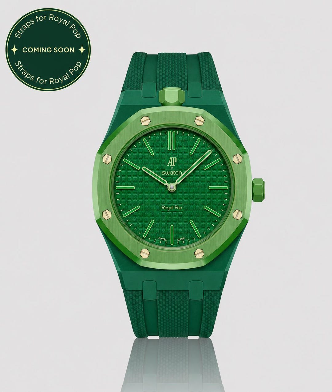 Watch Strap for AP x Swatch Royal Pop Bracelet Armband Green Eight ...