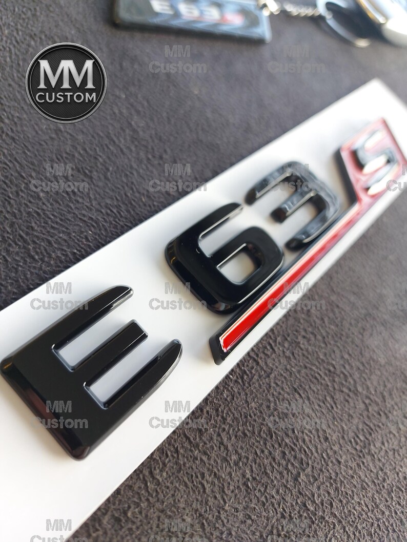 E63s AMG Set for Mercedes-benz Black Badge Kit New Glossy Black, Logo ...