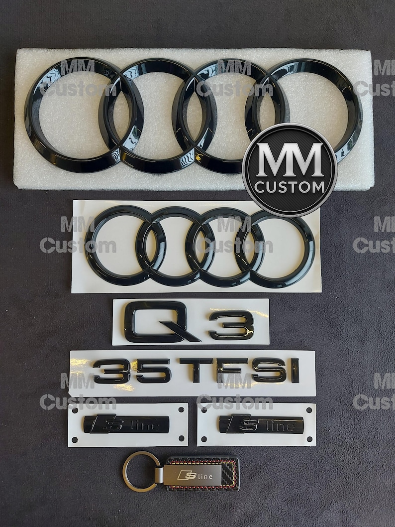 Audi Q3 All Black 35 TFSI, 40 TFSI Set, Sline Full Badges Package ...