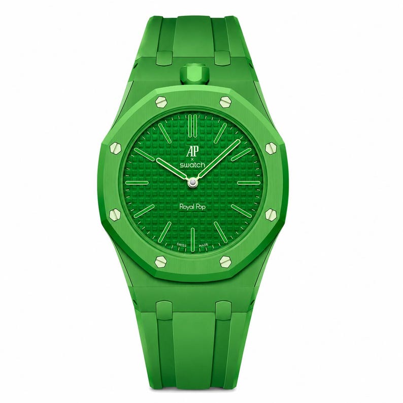 Watch Strap for AP x Swatch Royal Pop Bracelet Armband Green Eight ...