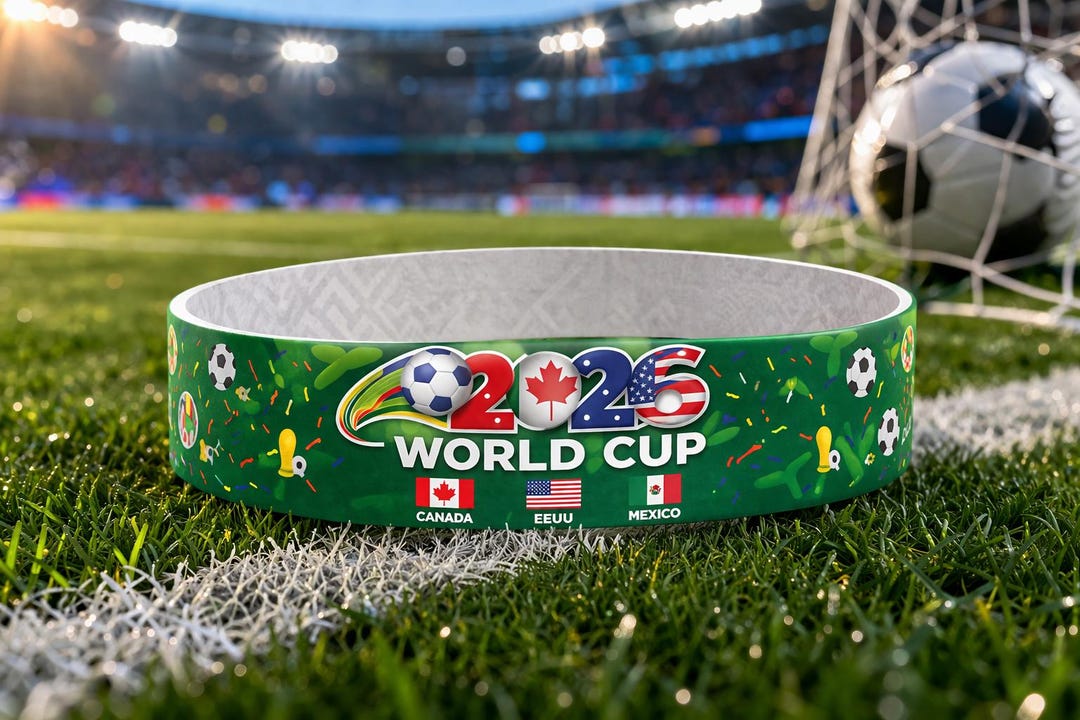 Editable Tyvek World Cup 2026 Wristband Personalized World Cup