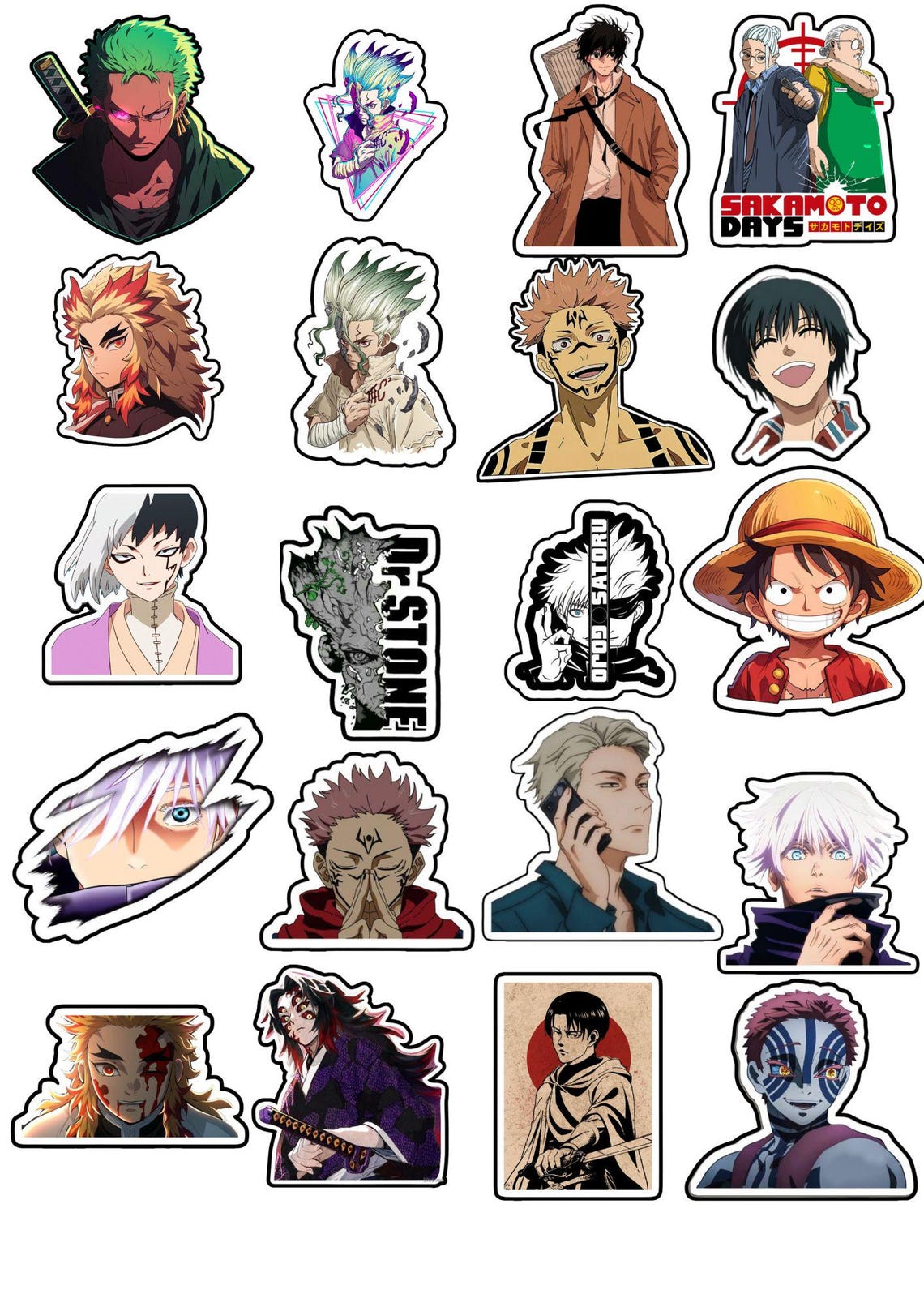 2 Packs Stickers Anime – 40 Stickers Pour Laptop, Carnet Et Portable - Etsy