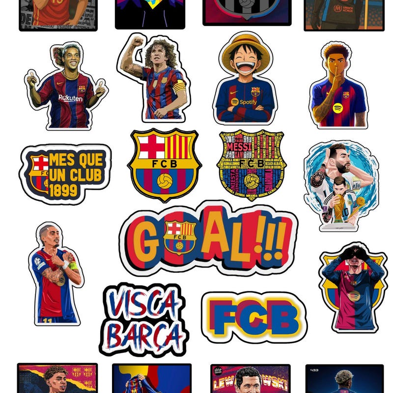 Fc Barcelona Stickers - Etsy