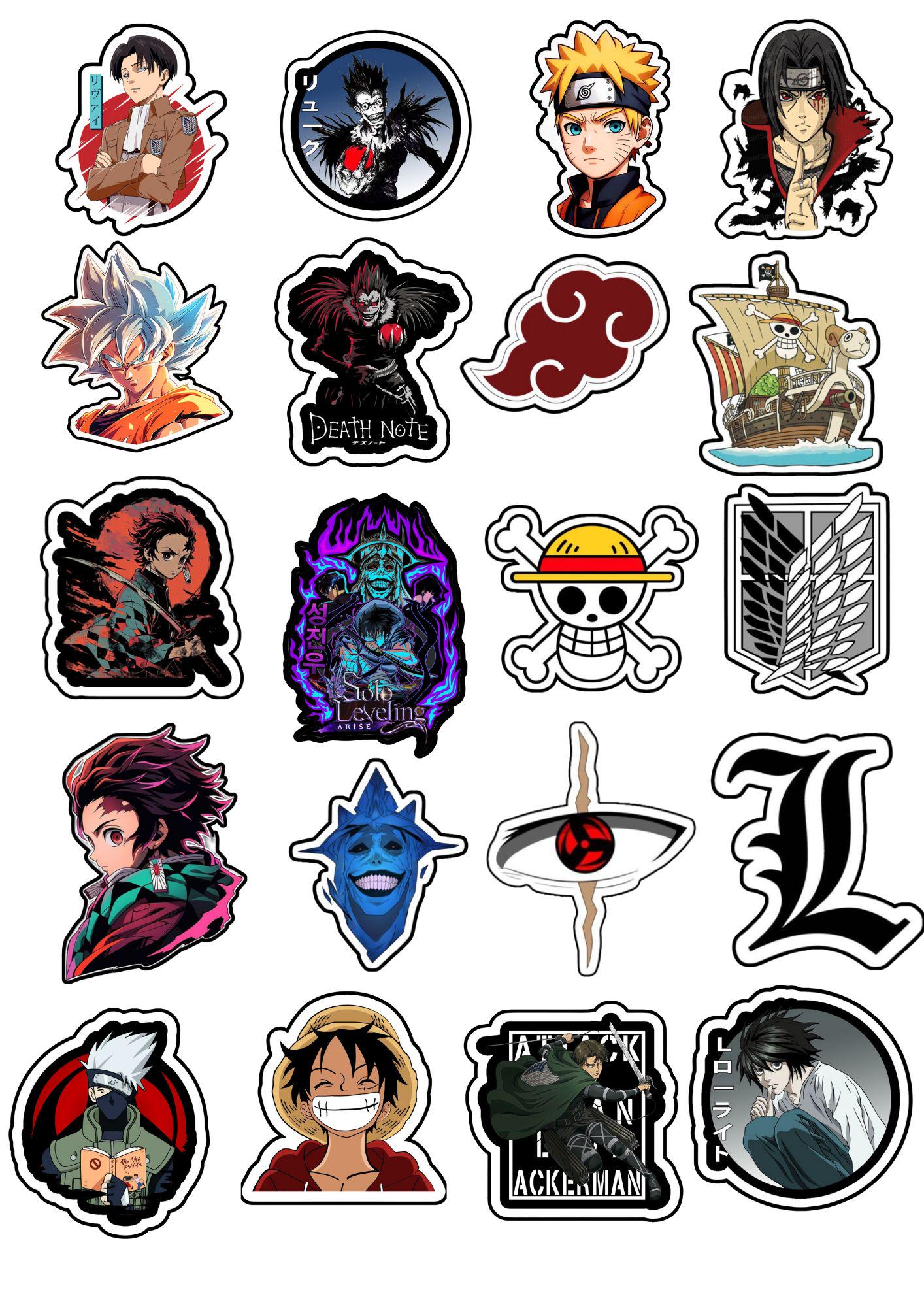 2 Packs Stickers Anime – 40 Stickers Pour Laptop, Carnet Et Portable - Etsy