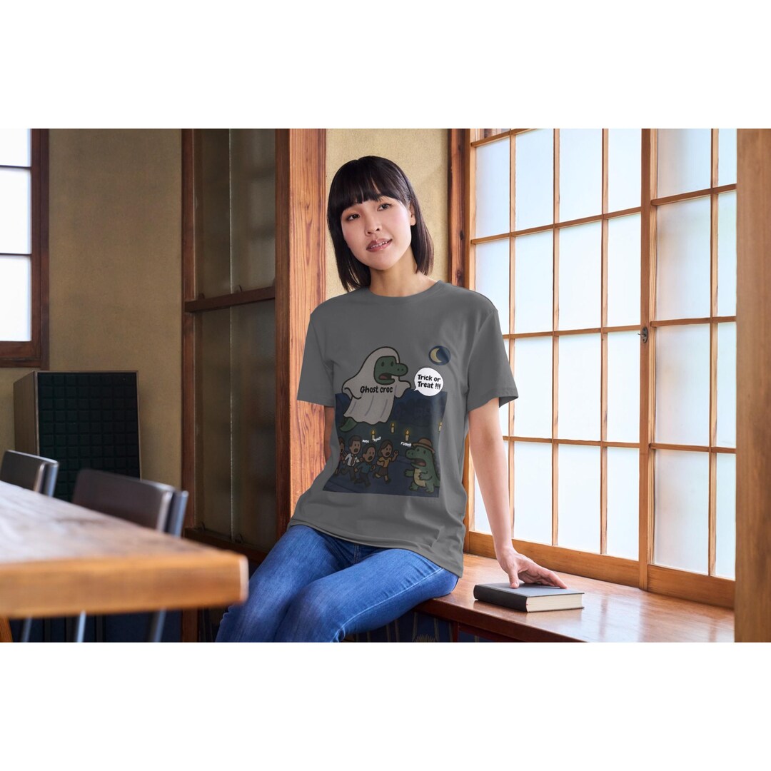Funny Ghost Crocodile Halloween T-shirt – Trick or Treat Cartoon Tee ...