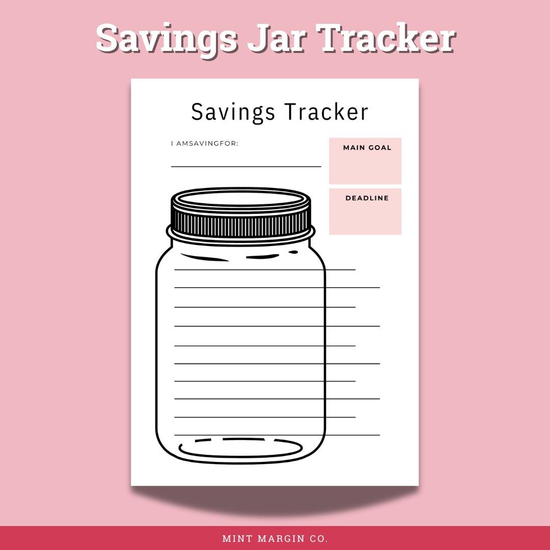 Savings Jar Tracker Printable | A4 Budget Planner (instant Download) - Etsy