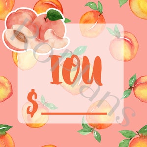 Fruit Themed IOU Slips | Colorful, Cute | Use in Savings Challenges - Etsy