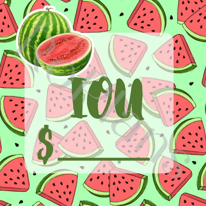 Fruit Themed IOU Slips | Colorful, Cute | Use in Savings Challenges - Etsy
