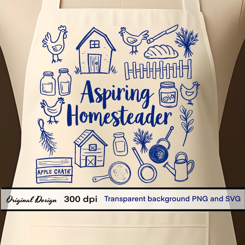 Homesteader SVG PNG Bundle | Farm Life Doodle Sublimation Design - Etsy