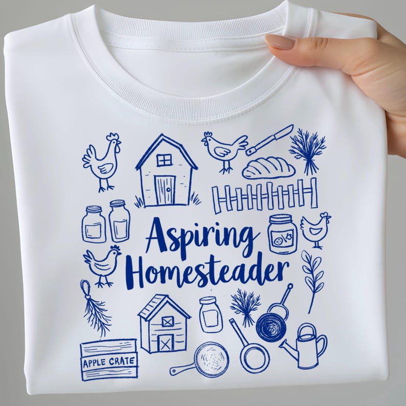 Homesteader SVG PNG Bundle | Farm Life Doodle Sublimation Design - Etsy