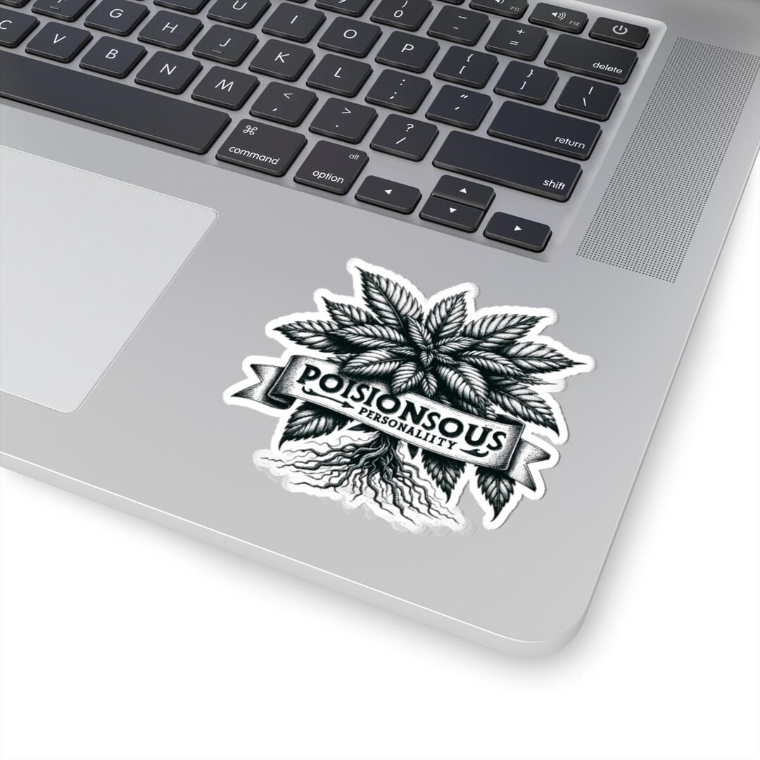 Poisonous Personality Glossy Sticker | Botanical Art Decor - Etsy
