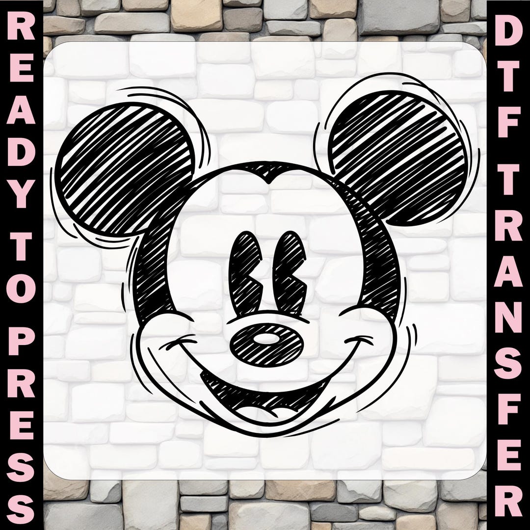 Mickey Minnie Head DTF Transfers, Disney Trip Ready to Press, Heat ...