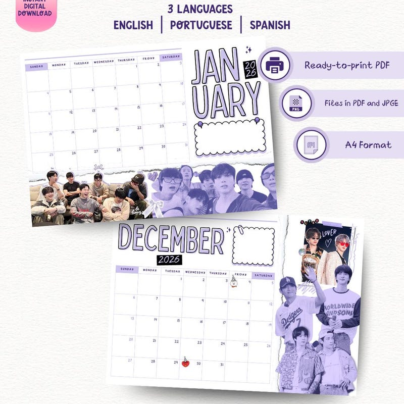 Bts 2026 Digital Planner - Etsy