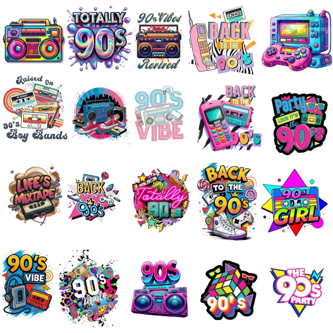 90s Retro Clipart Bundle, Designs (digital Download) - Etsy