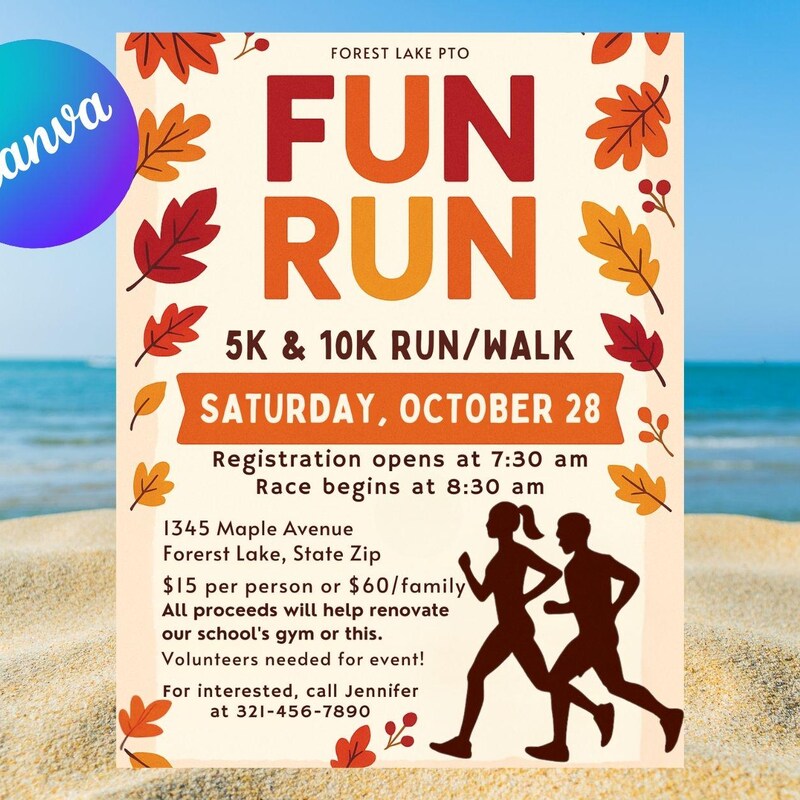 Walk a Thon Flyer - Etsy