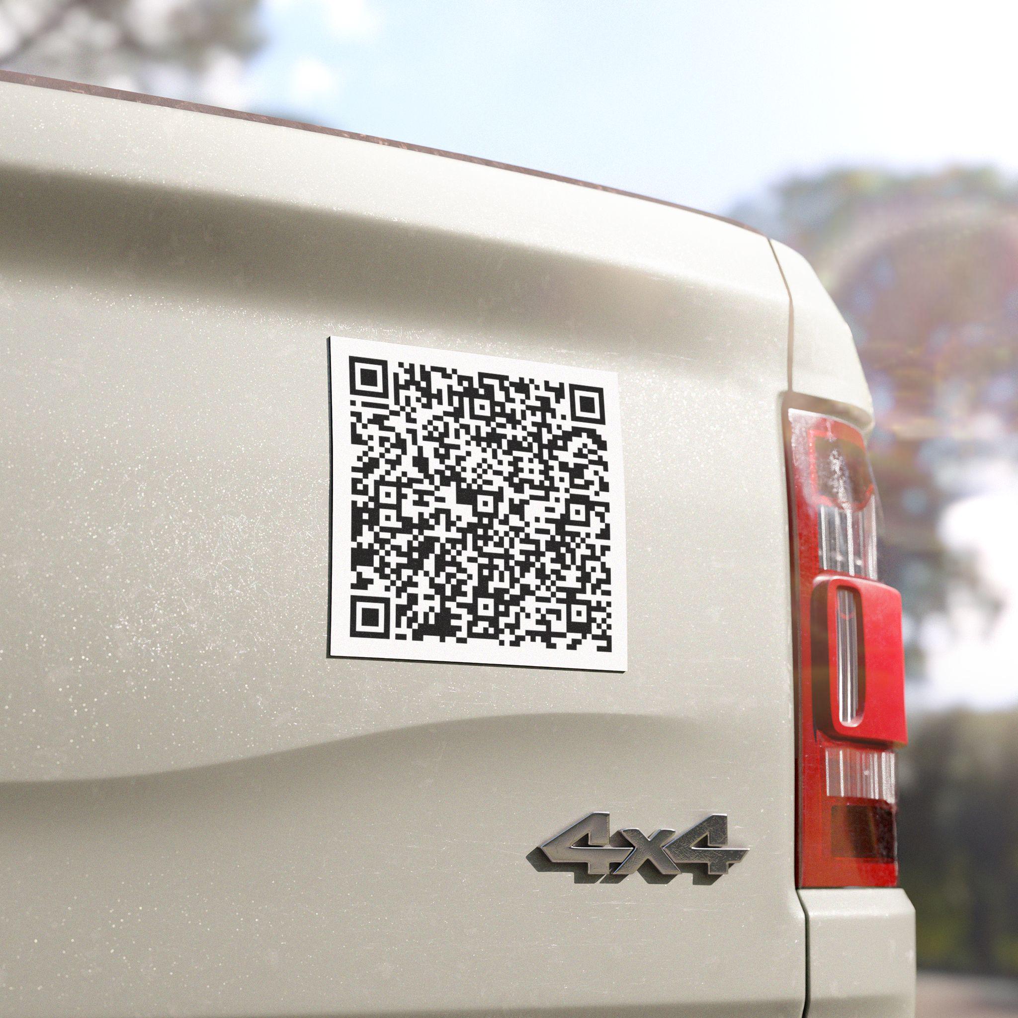 Funny Middle Finger QR Code Car Magnet: Sarcastic Vehicle Decal - Etsy