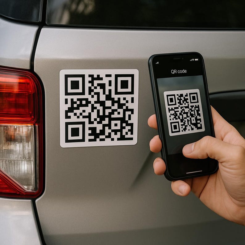 Funny Middle Finger QR Code Car Magnet: Sarcastic Vehicle Decal - Etsy