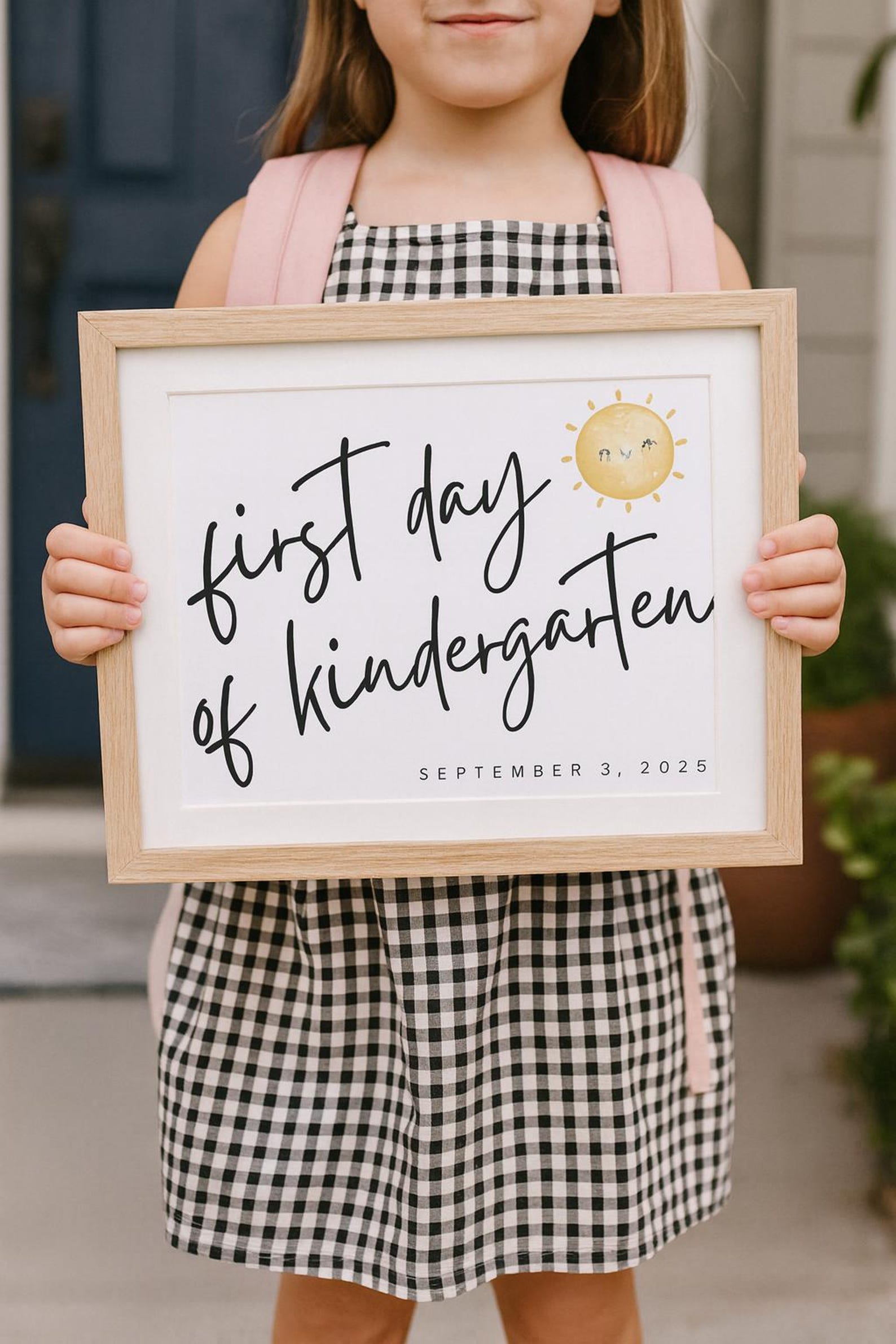 First Day of Kindergarten Sign Printable | Editable Back to School Sign ...